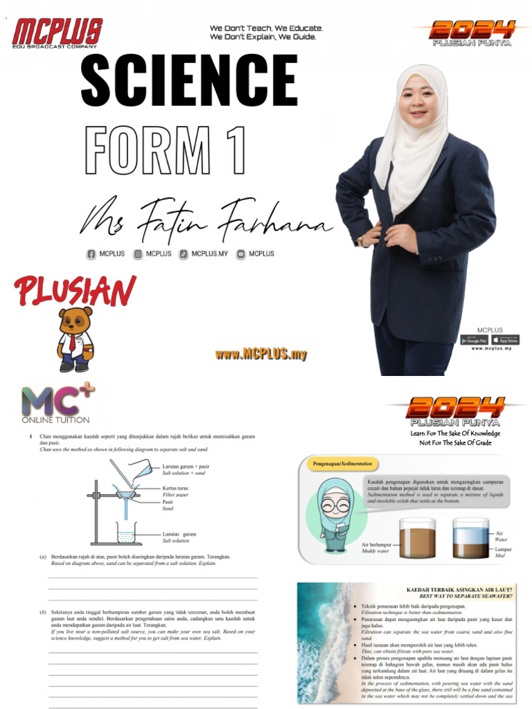 Form 1 Science MS Fatin Farhana 24.09.2024 | PDF