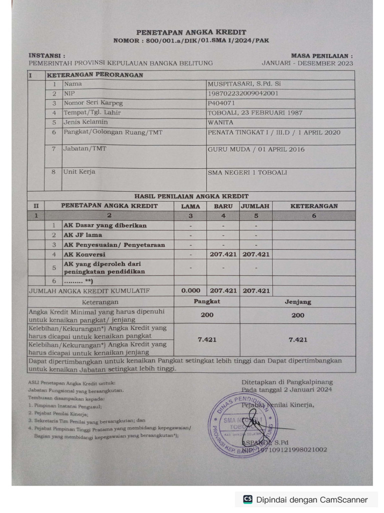 Pak Konversi 2023 Koreksi | PDF