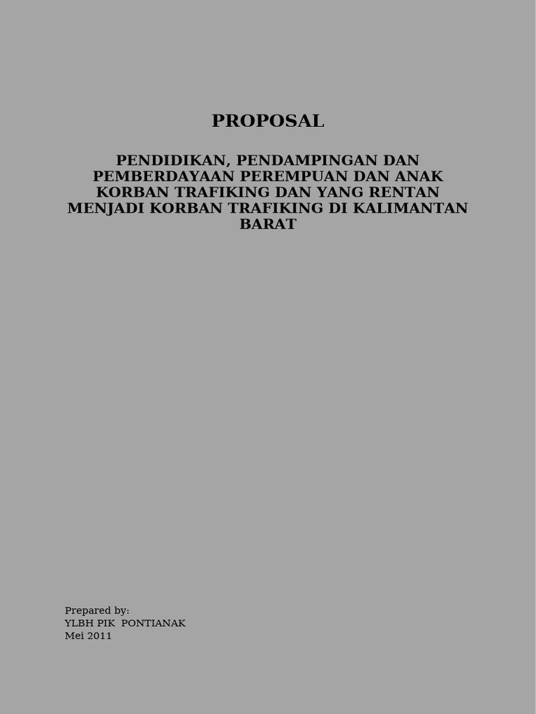 Proposal LBH APIK Pontianak - Asb | PDF