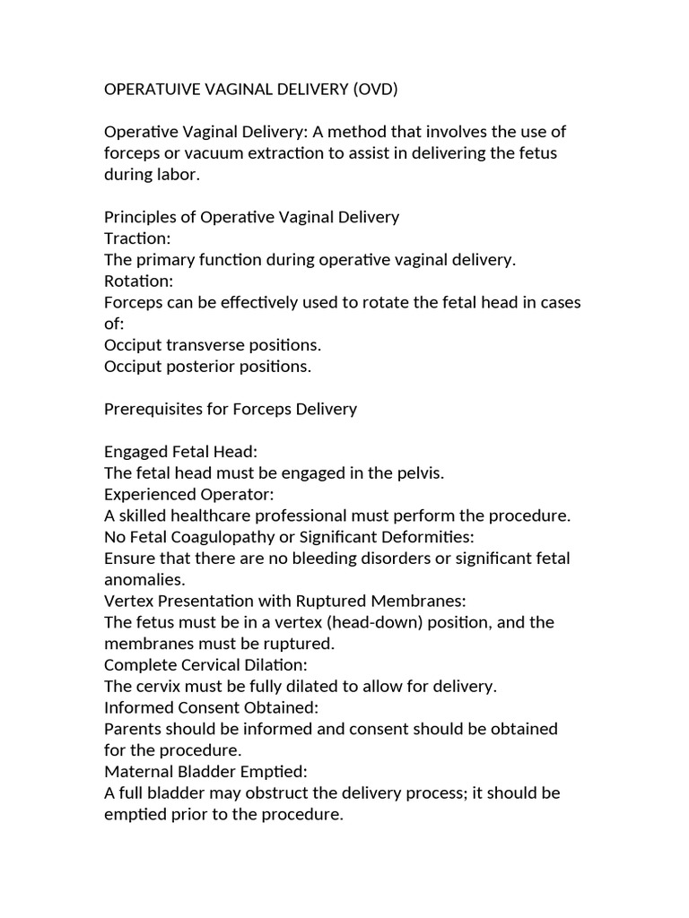 OB - Breech, Shoulder Dystocia & Operative Vaginal Delivery | PDF | Childbirth | Pelvis