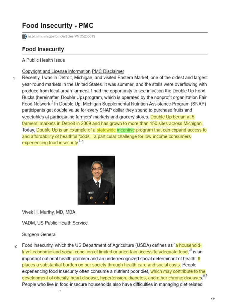 Kami Export - Ncbi - Nlm.nih - Gov-Food Insecurity - PMC | PDF ...