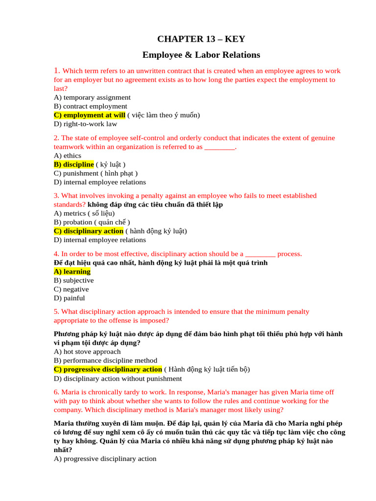 Chapter 13 - Key | PDF