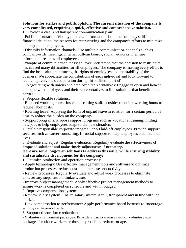 Case Study HR Planning | PDF | Employment | Layoff