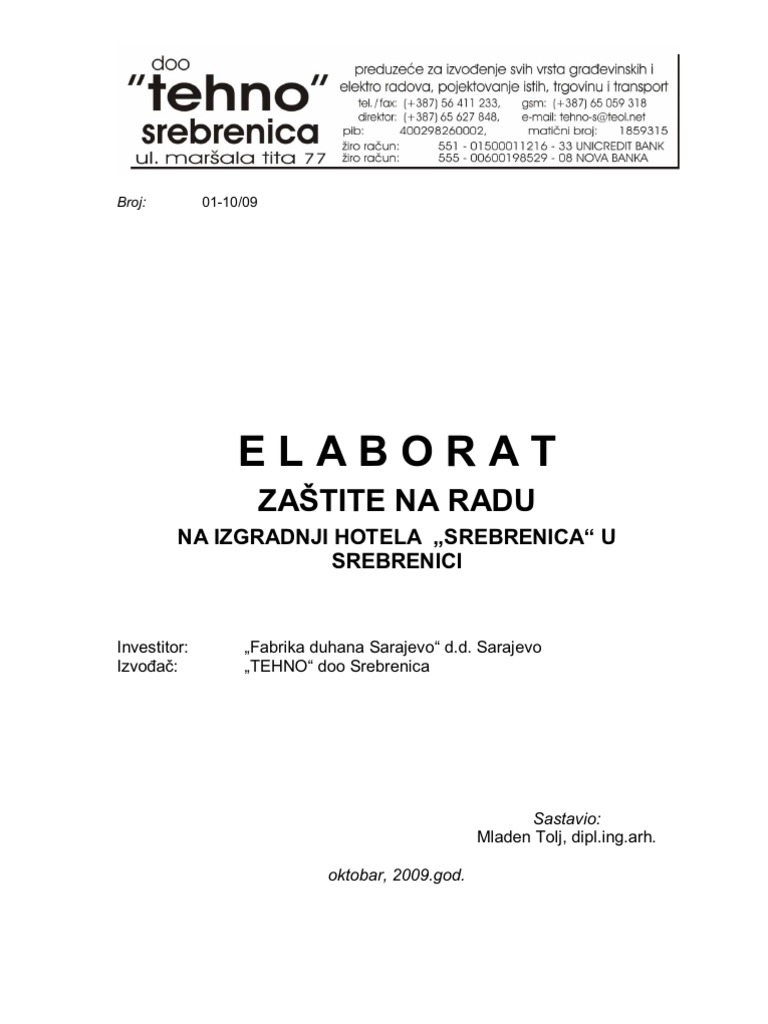 Elaborat zaštite na radu (1)