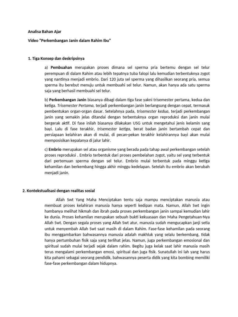 Analisa Bahan Ajar | PDF