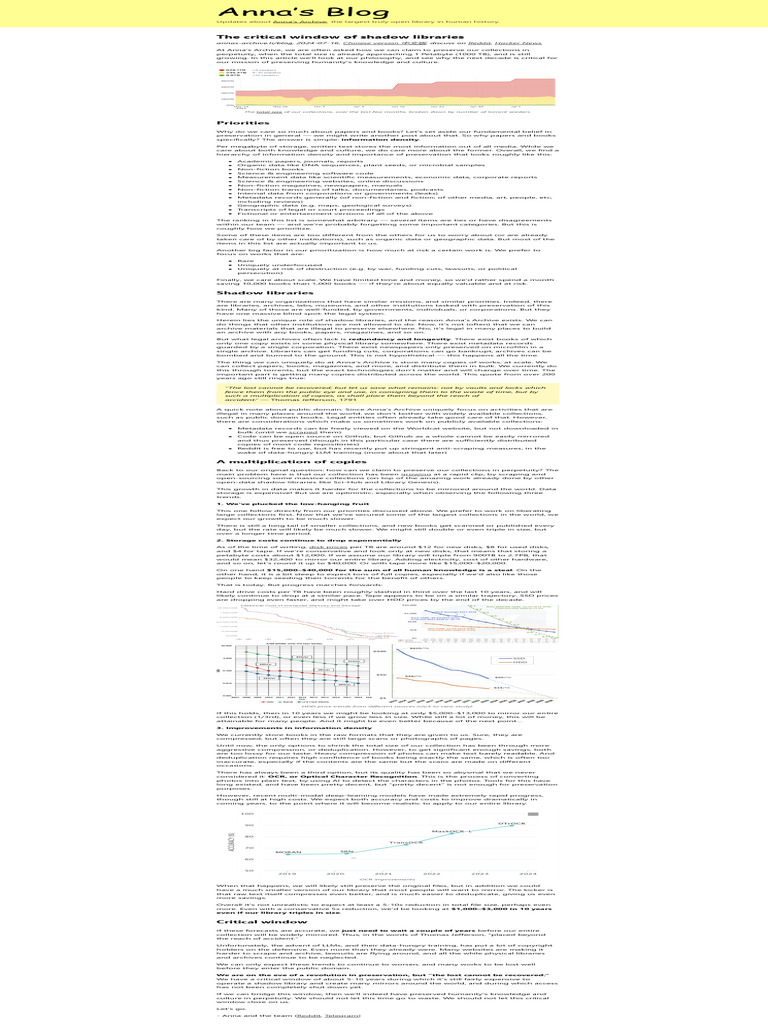 Shadow Libraries & Preservation | PDF | Hard Disk Drive | Computer Data Storage