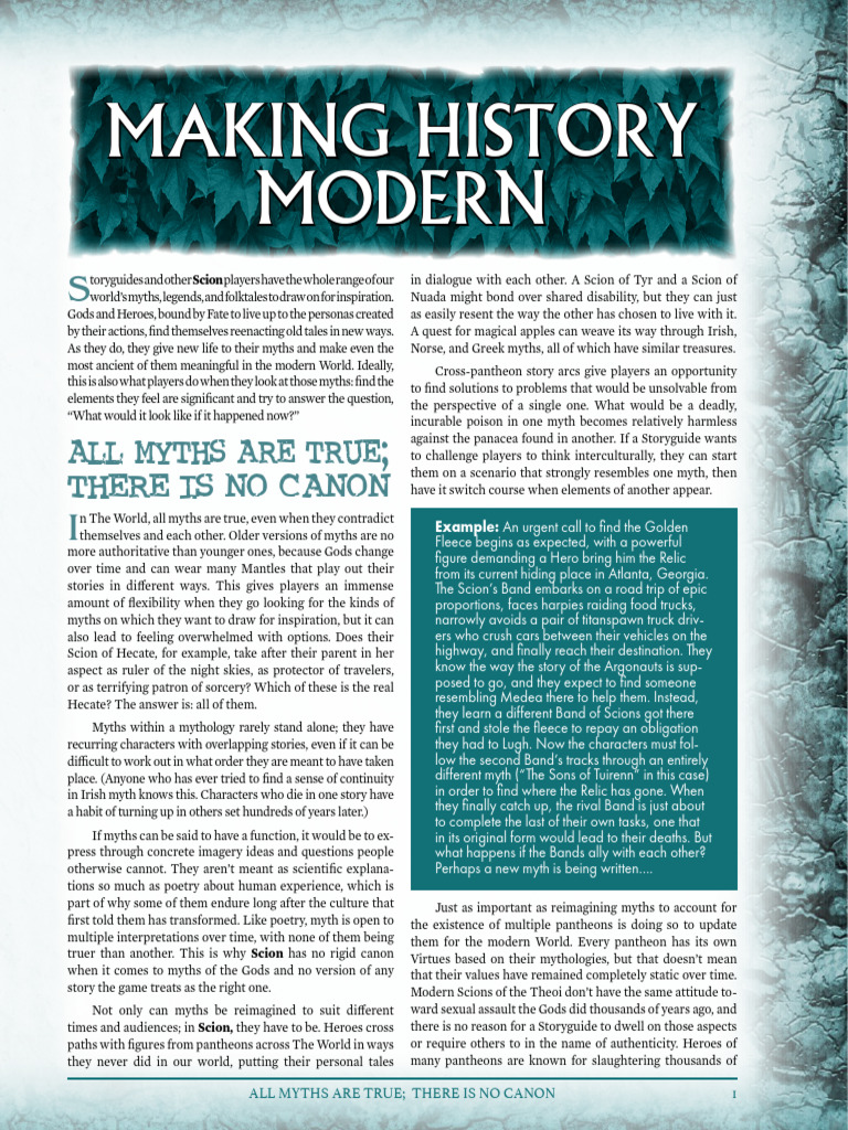 Scion - OPP - Second Edition - Making History Modern | PDF | Orpheus | Hero