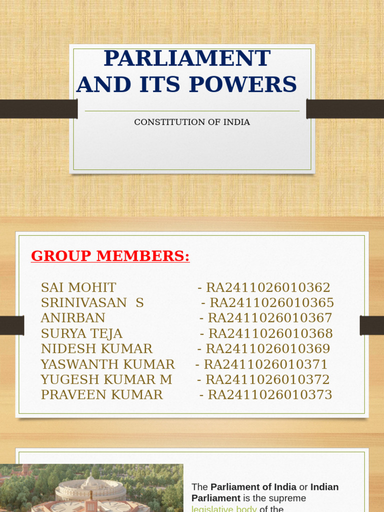 Parliament and Its Powers | PDF | Legislature | Government