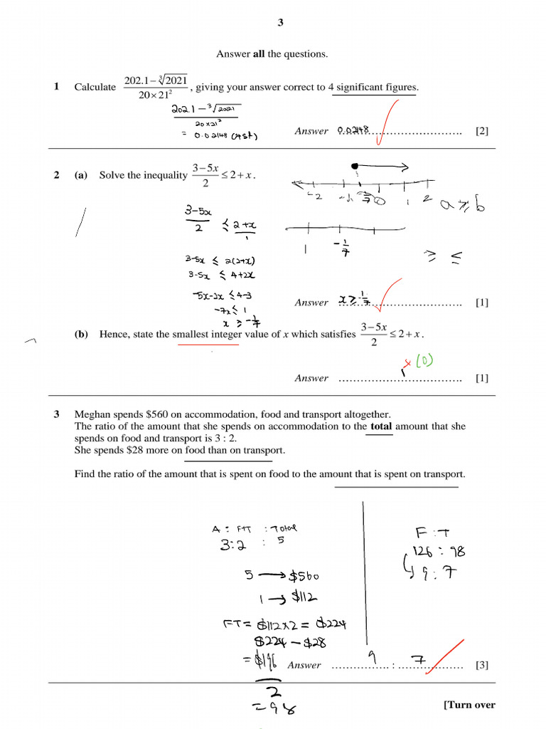 Sec2 EOY Practice2 | PDF