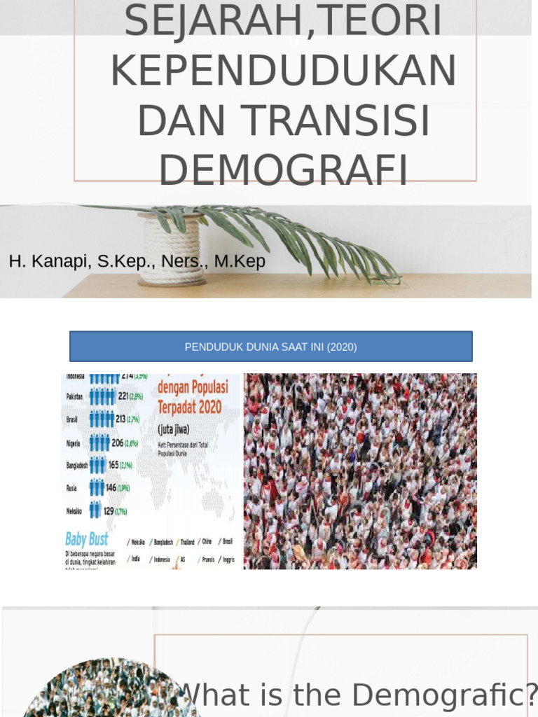 1.sejarah, Teori Kependudukan Dan Transisi Demografi | PDF