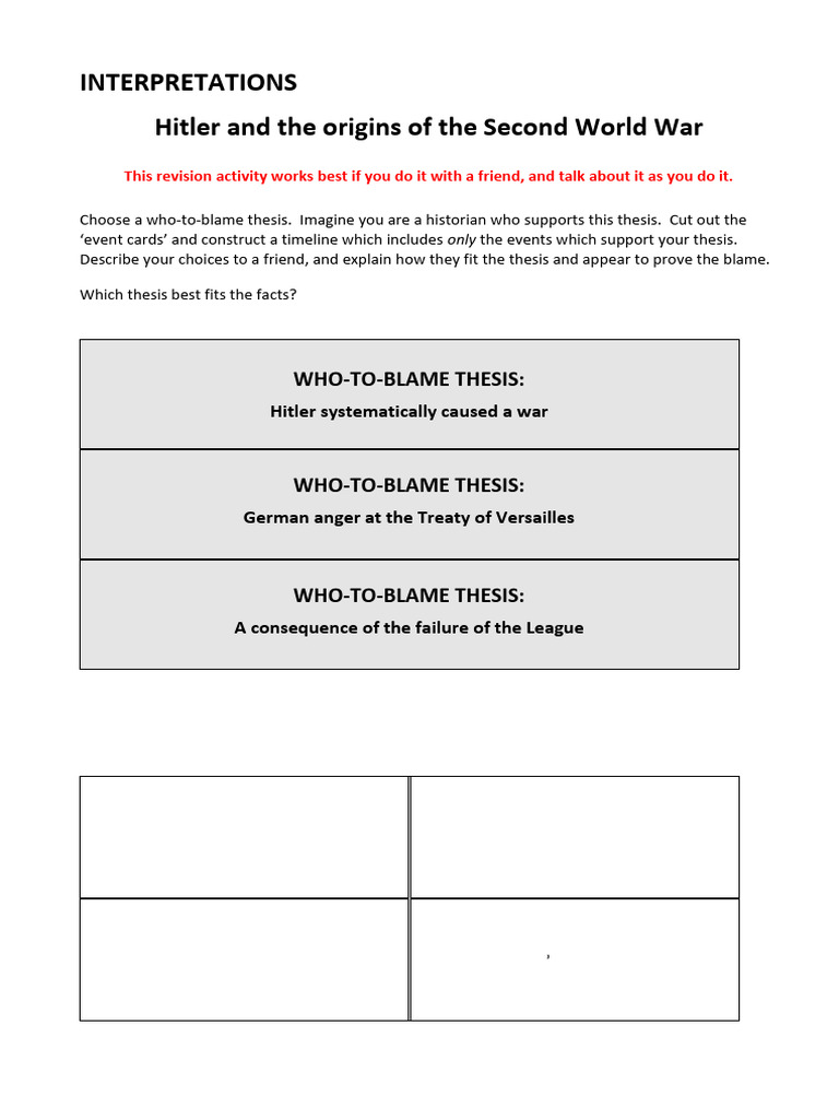 Originswwii Interpretations | PDF | Adolf Hitler | Nazi Germany