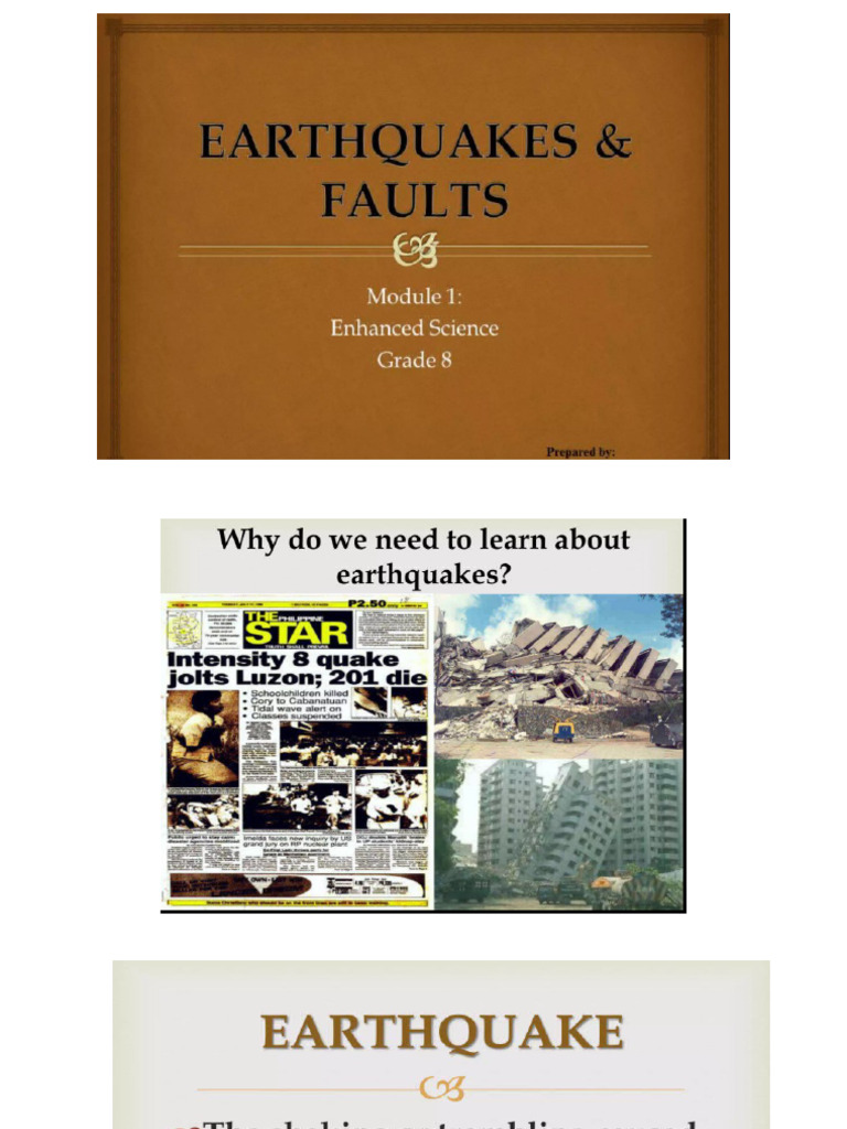 Earthquake and Faults | PDF