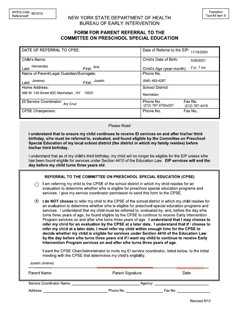 AH CPSE Referral (Unsigned) | PDF