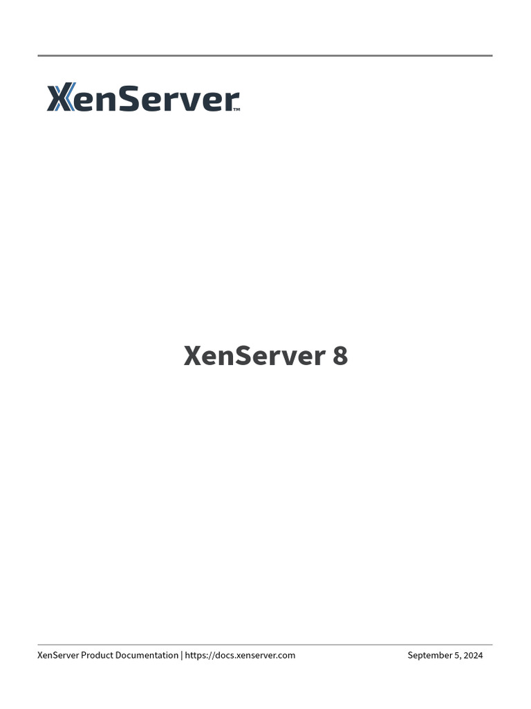 Xenserver 8 Configuration | PDF | Virtualization | Citrix Systems