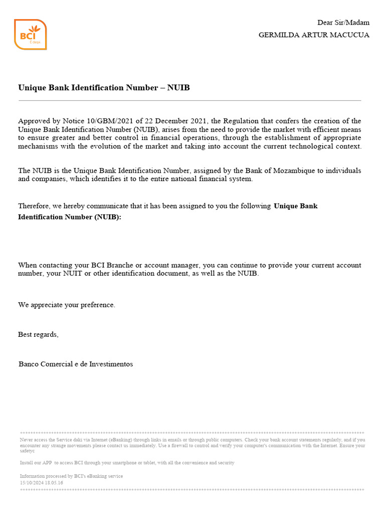 Comunicacao Nuib Atribuido en | PDF