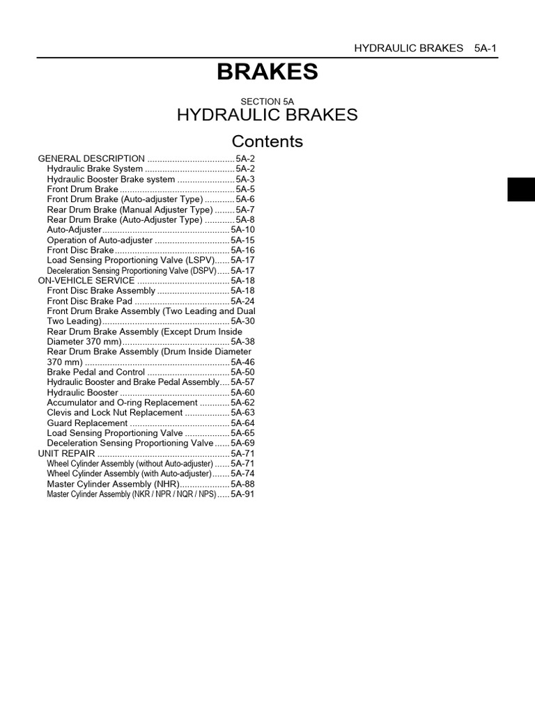 Sec5 5A | PDF | Brake | Piston