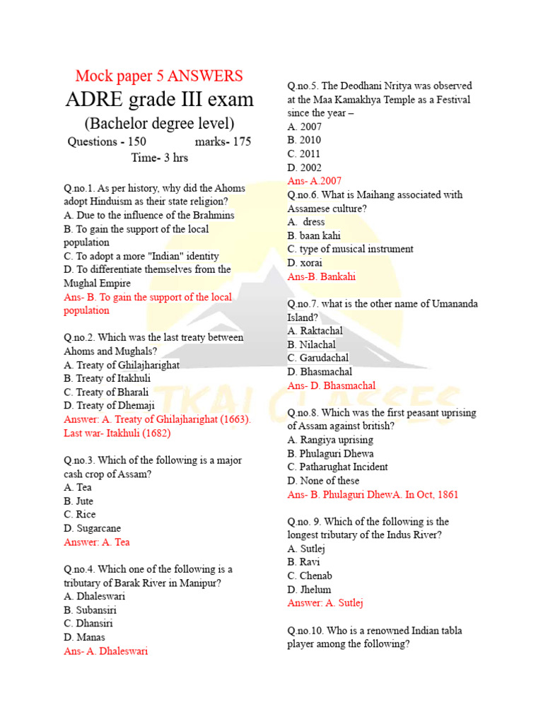 Revised Answer Keys | PDF | Iran | Israel