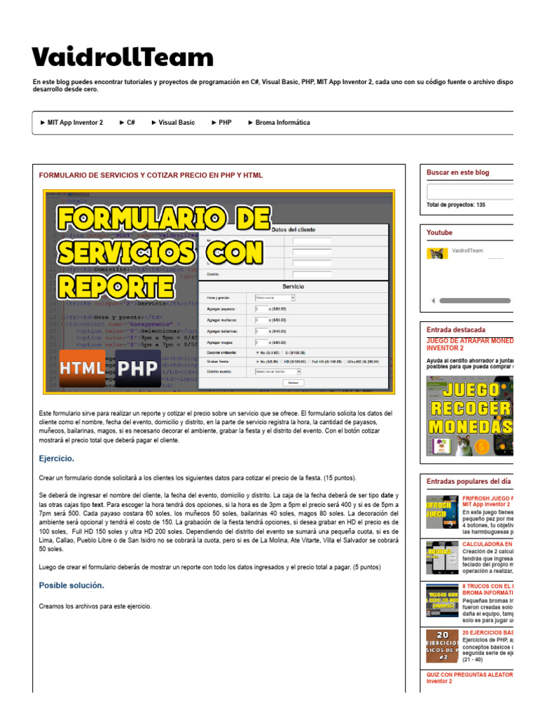 Formulario de Cotización de Eventos PHP | PDF | Php | ciberespacio