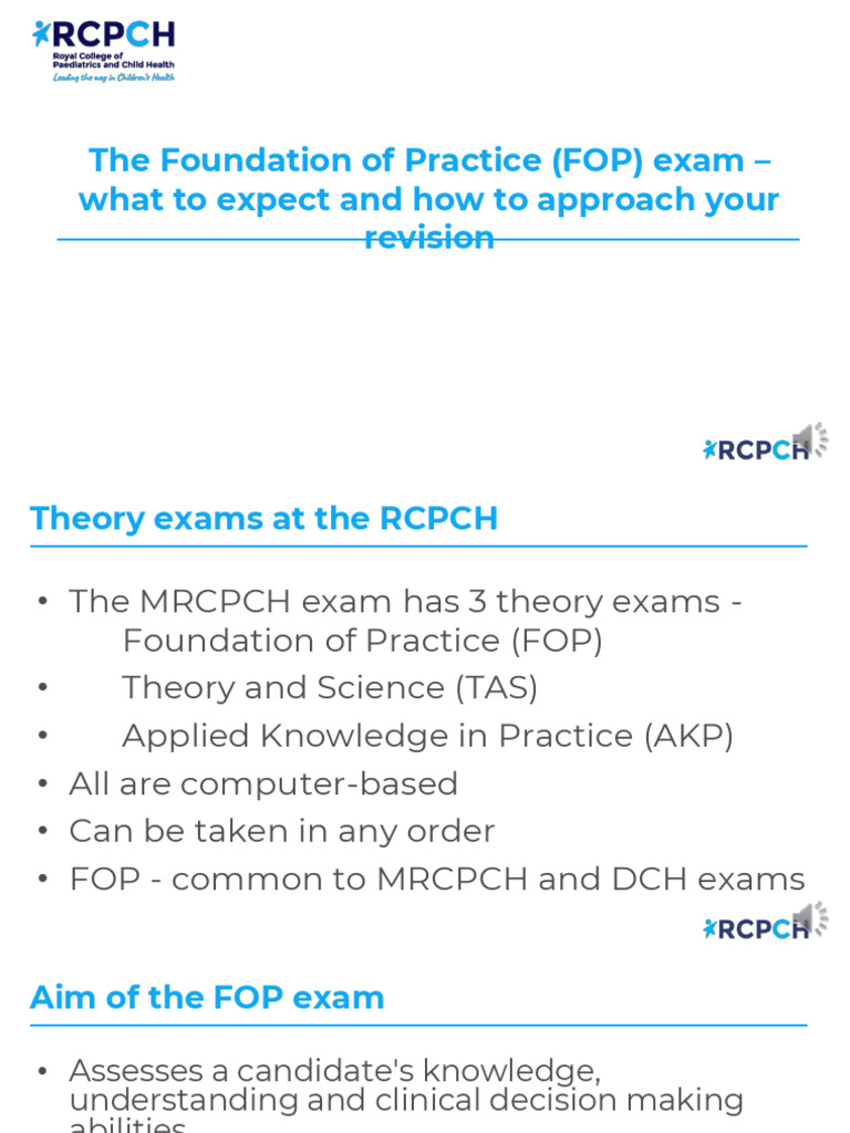 Recorded Presentation Slides FOP Exam What To Expect and How To Approach Your Revision | PDF ...