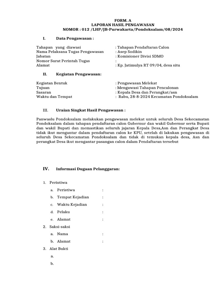 LHP Asep Sodikin 28 Agustus 2024 | PDF