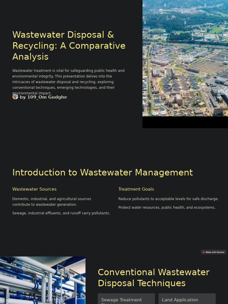 Wastewater Disposal & Recycling Insights | PDF | Reclaimed Water ...