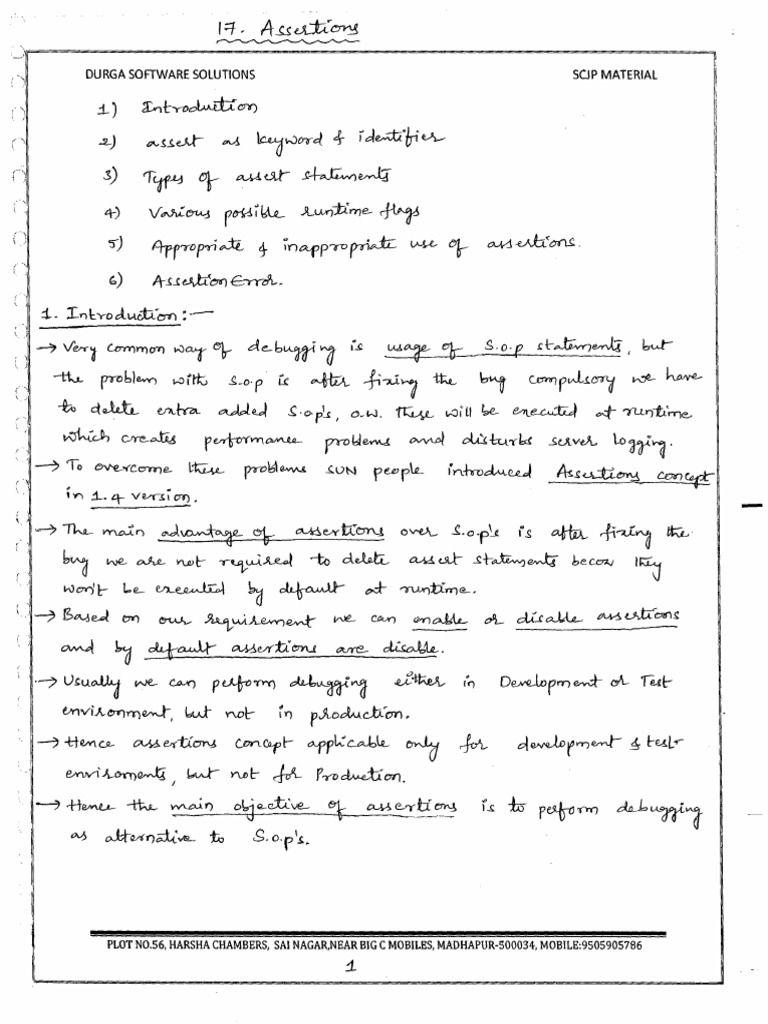 17 Assertions | PDF