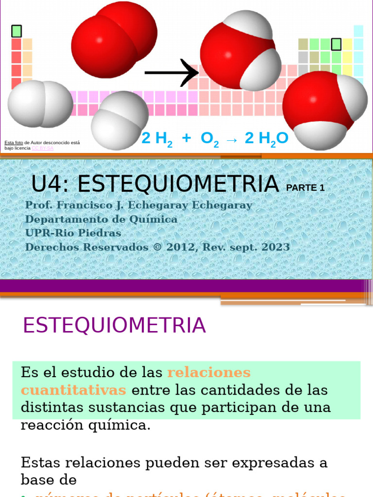 Estequiometria 1 | PDF | Estequiometría | Mole (Unidad)