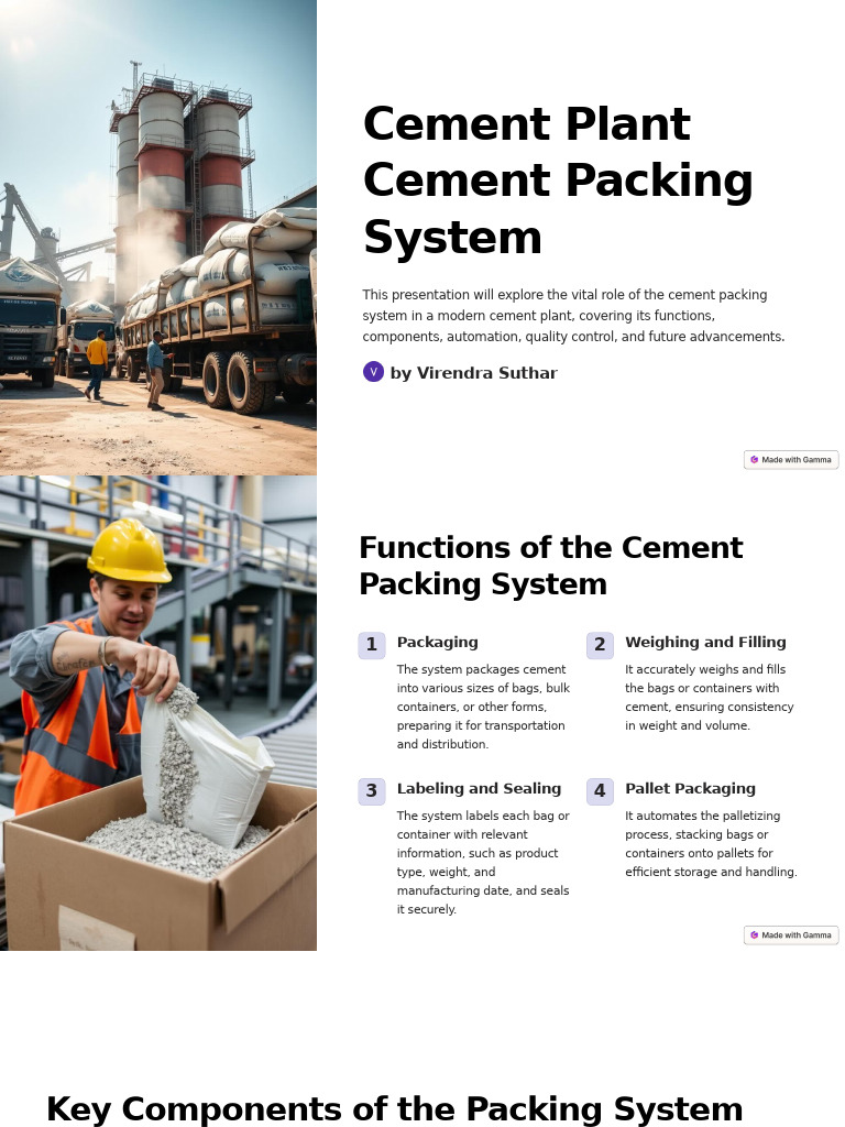 Cement Plant Cement Packing System | PDF | Packaging And Labeling ...