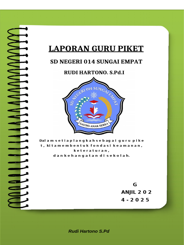 Ganjil 2024-2025 Rudi Hartono S.Pd.I Laporan Guru Piket Kinerja Guru Di PMM | PDF