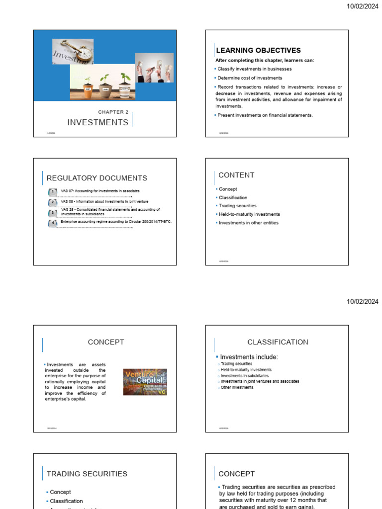 c2 - Investments | PDF | Debits And Credits | Investing