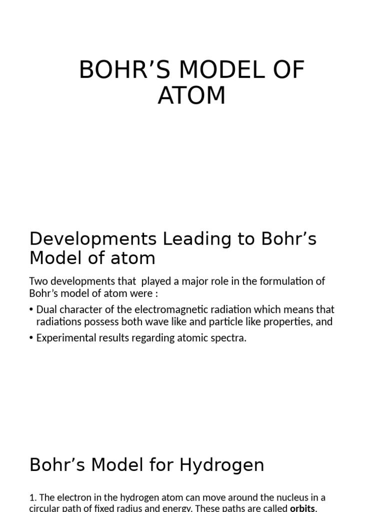 Bohr's Model of the Atom Explained | PDF | Electron | Atoms