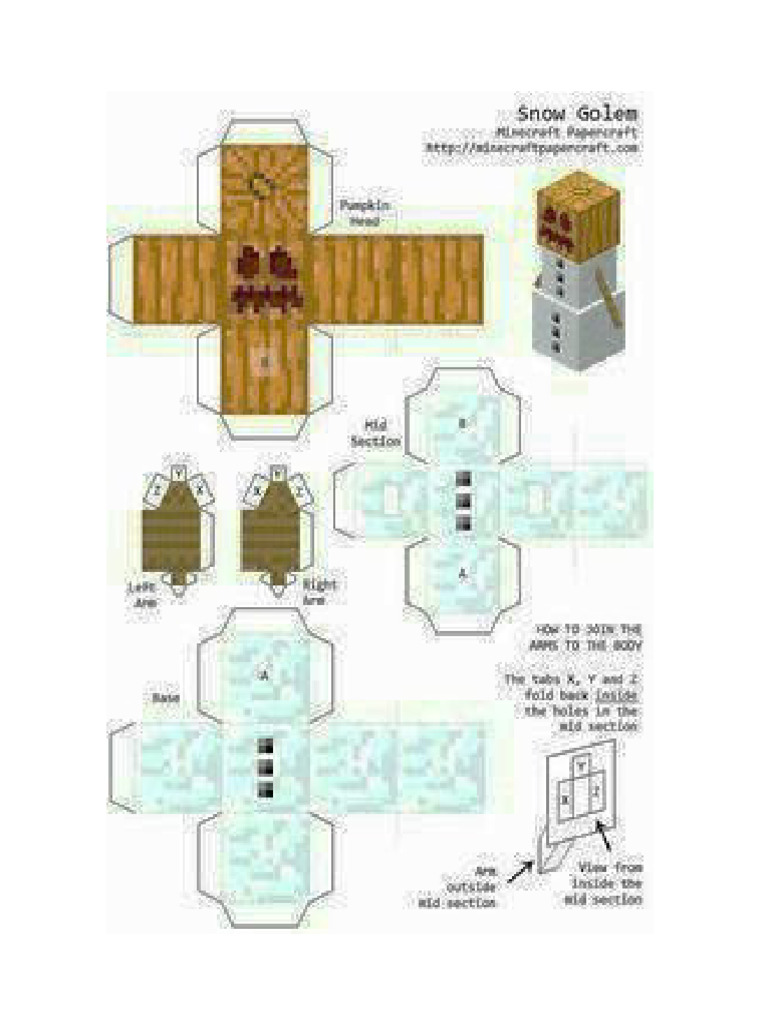 Muñeco de Nieve Minecraft | PDF