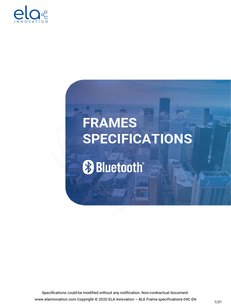 BLE Frame Specifications 11B EN | PDF | Information And Communications ...
