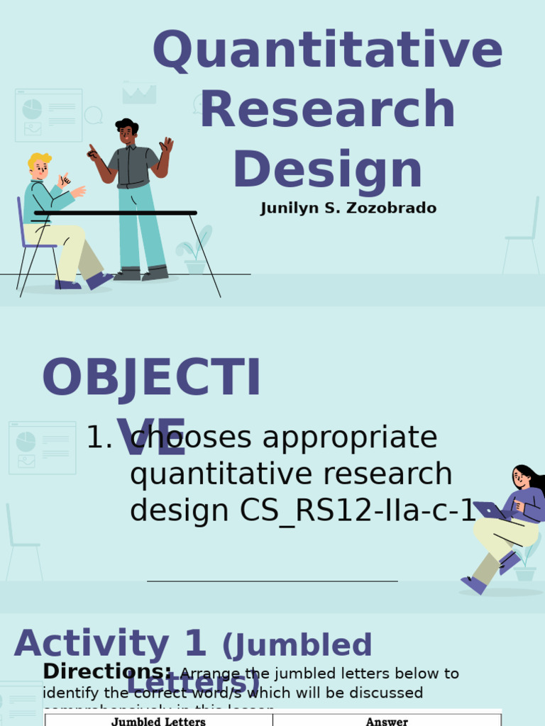 Understanding Quantitative Research Design | PDF | Quantitative ...