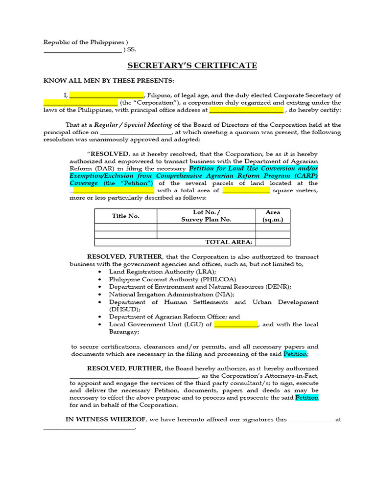 SEC Cert - DAR Conversion-ExemptioN Application | PDF