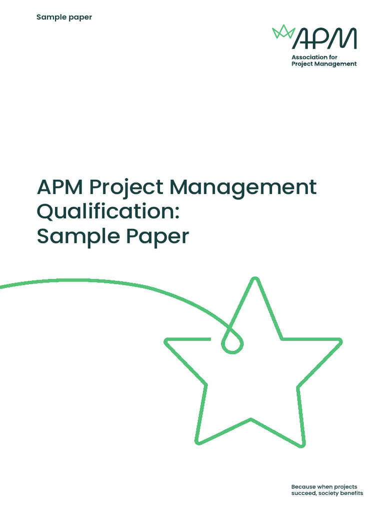 Apm Project Management Qualification Sample Paper | PDF | Project ...