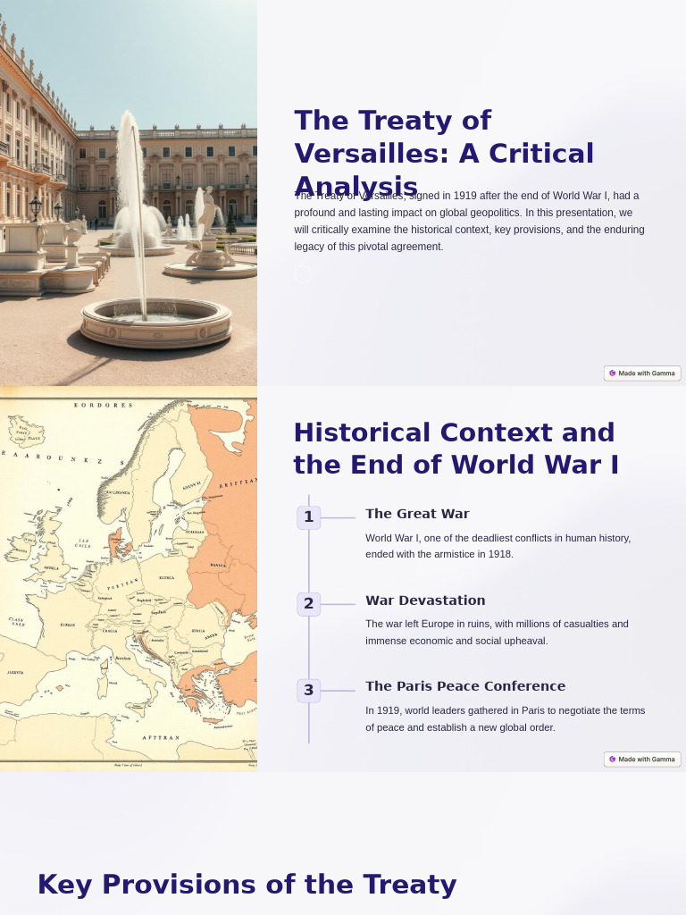 Weaknesses of the Treaty of Versailles | PDF | World War I Reparations ...