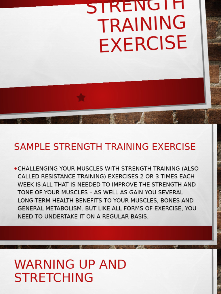 Sample Strength Training Exercise | PDF
