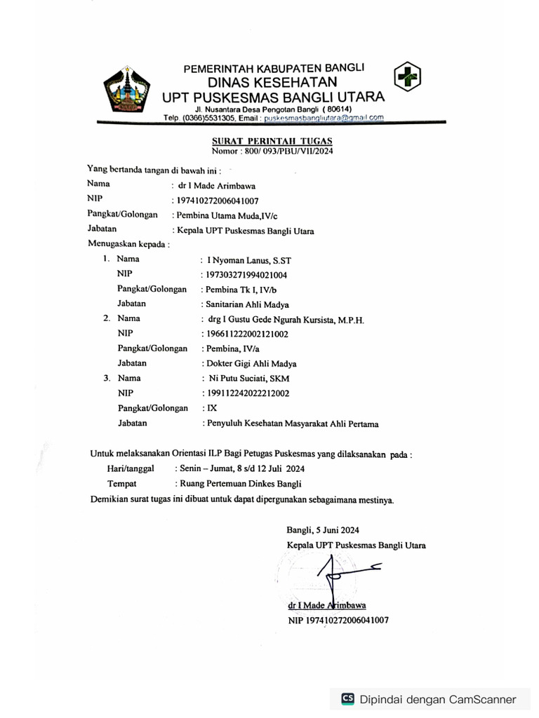surat tugas ILP | PDF surat tugas ILP | PDF