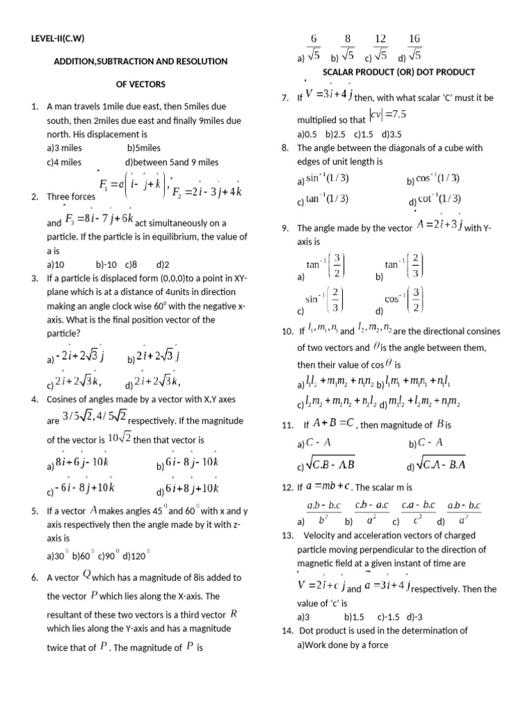 Level (Ii) | PDF | Euclidean Vector | Magnetic Field