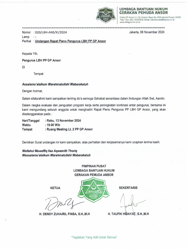 Undangan Rapat | PDF