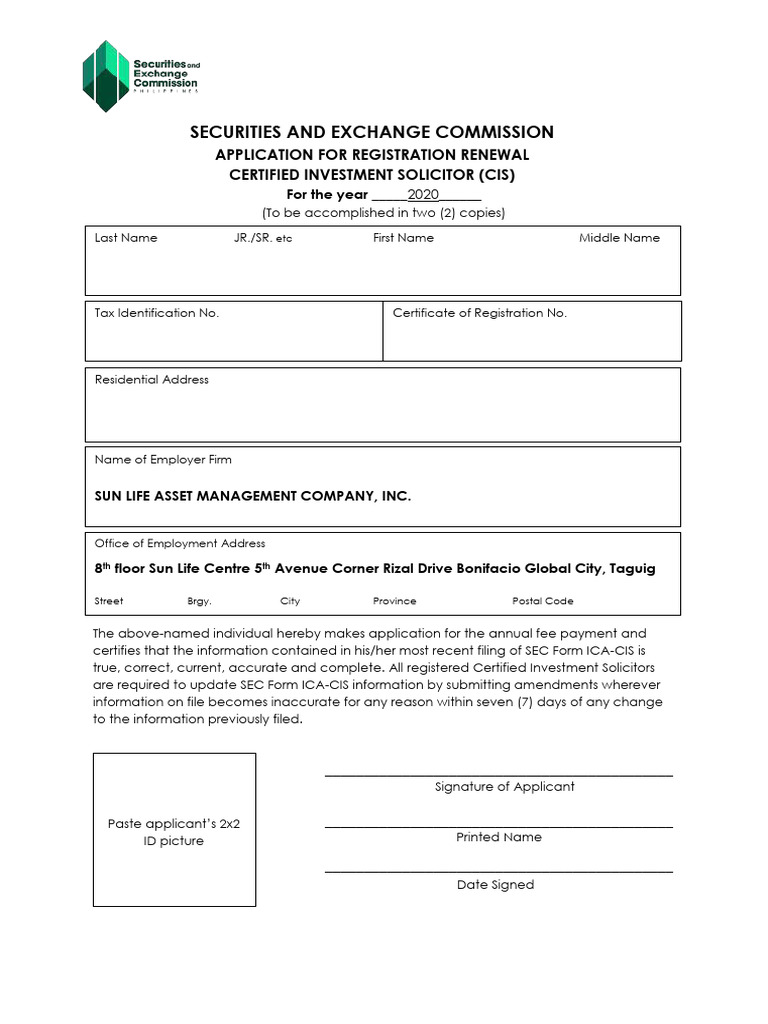 2020 License Renewal Form | PDF