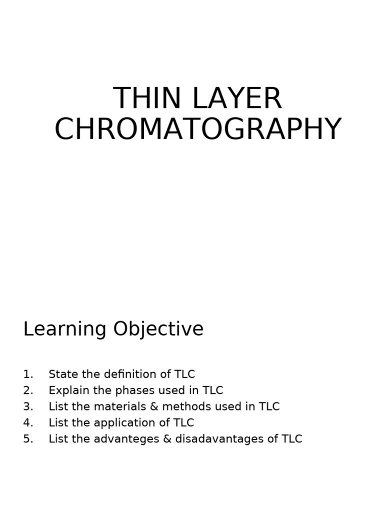 Thin Layer Chromatography | PDF | Thin Layer Chromatography ...