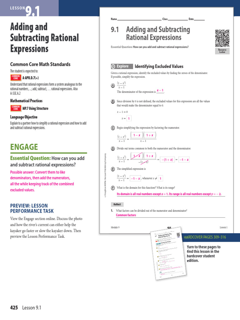 Simplifying Rational Expressions Guide Pdf Rational Number