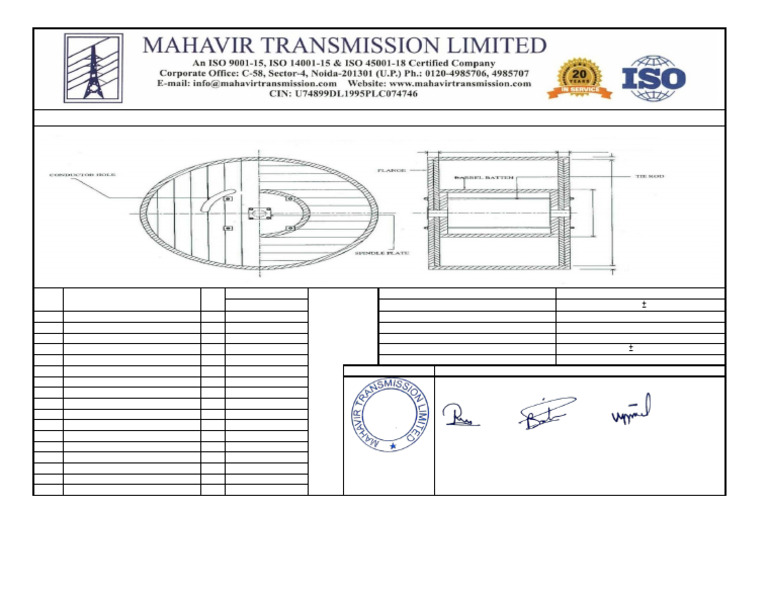 Wooden Drum Drawing for AAC Conductor | PDF