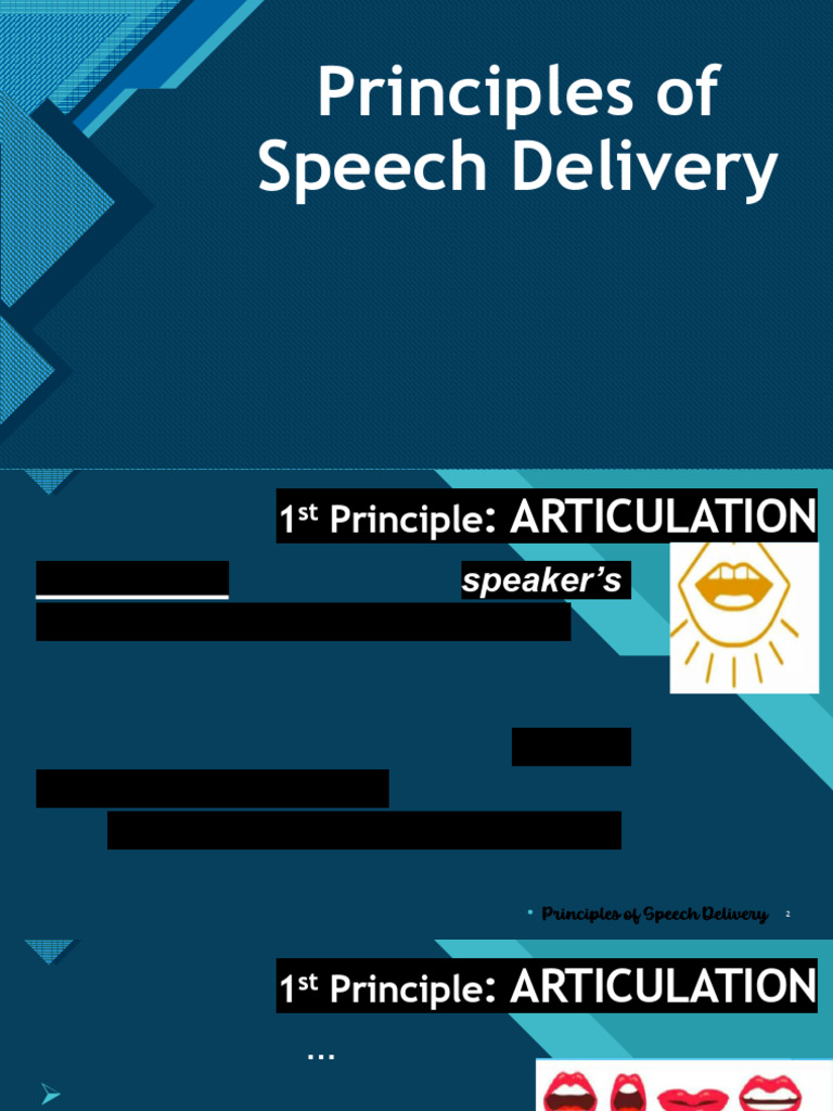OC Q2 Principles of Speech Delivery | PDF | Gesture | Human Communication