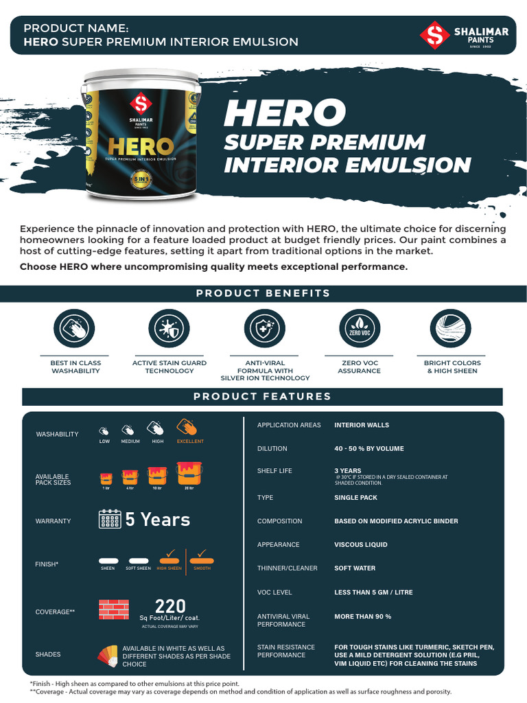 Hero PDS | PDF | Paint | Water