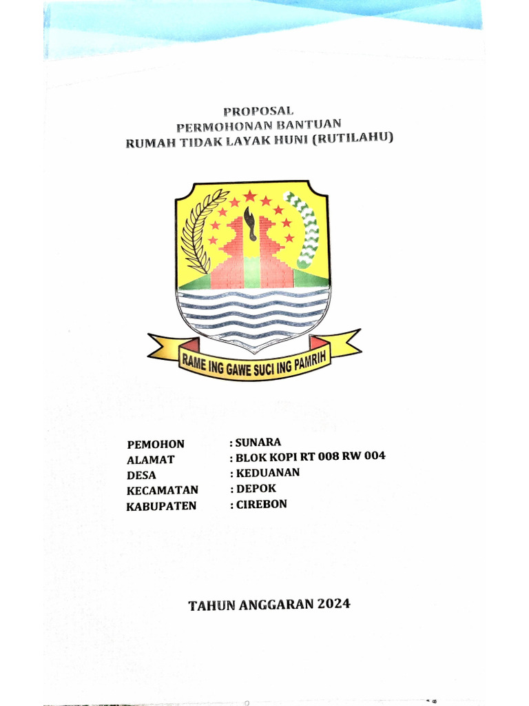 Proposal Rutilahu - Sunara | PDF