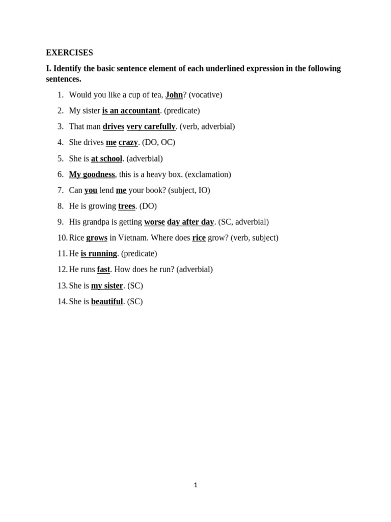 CHAPTER 1 Exercise | PDF