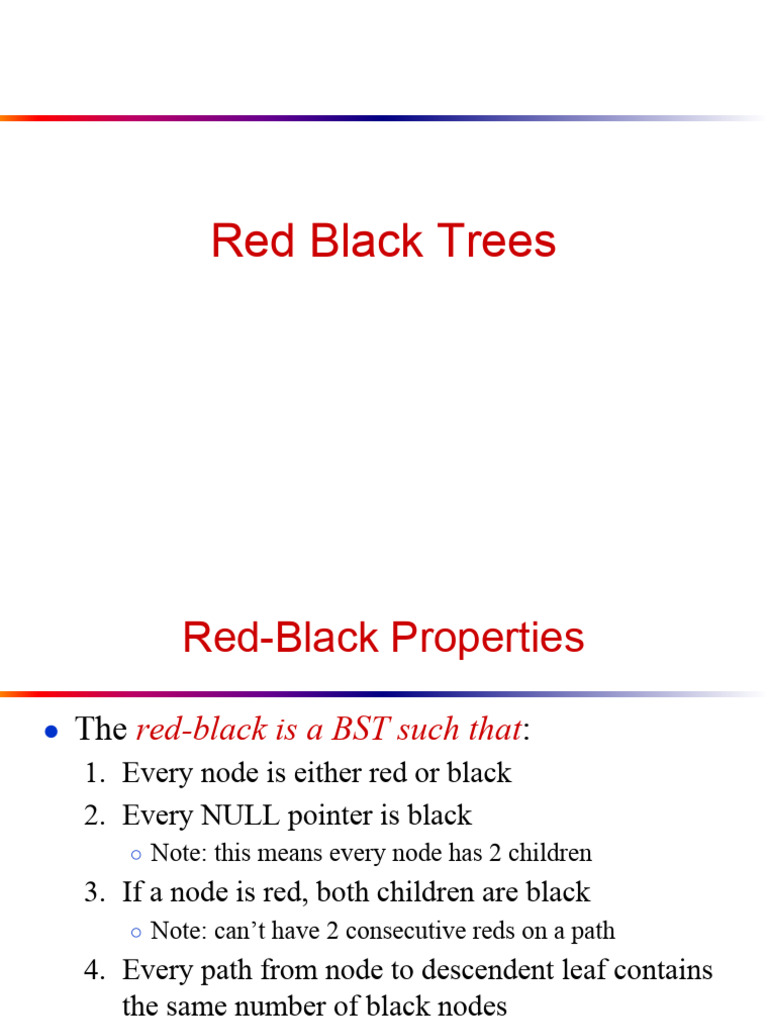 Red Black Tree Pdf Algorithms And Data Structures